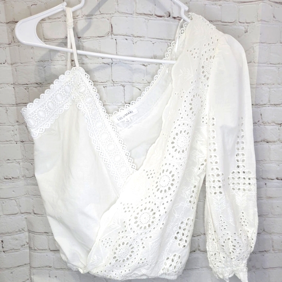 Lulumari | Tops | Ivory Lulumari One Shoulder Lace Top | Poshmark